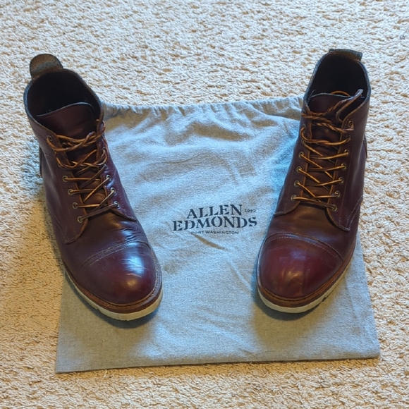 Allen Edmonds | Shoes | Allen Edmonds Mens Dark Brown Leather Boots ...